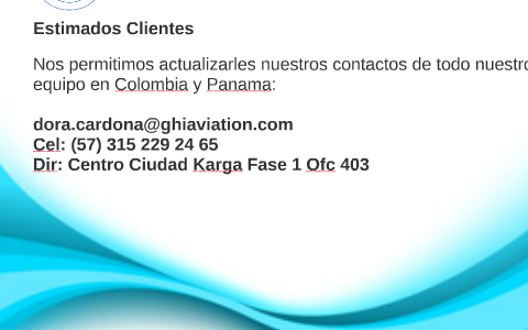 Estimados Clientes by ALEJANDRO CARO on Prezi