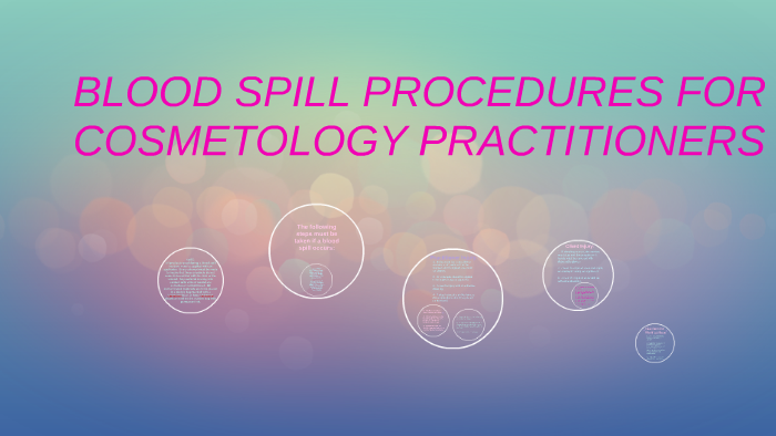 BLOOD SPILL PROCEDURES FOR COSMETOLOGY PRACTITIONERS by courtney riley ...
