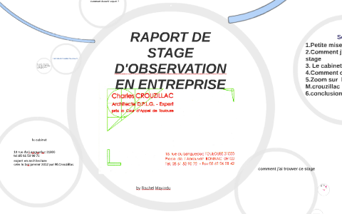 RAPORT DE STAGE D'OBSERVATION EN ENTREPRISE by Rara Larenoi on Prezi