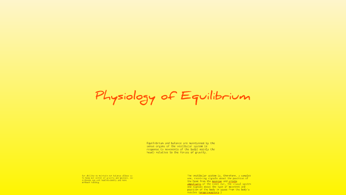 Physiology of Equilibrium by Lisa Koch on Prezi