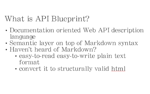 API Blueprint and Apiary by Midhun Chandran on Prezi