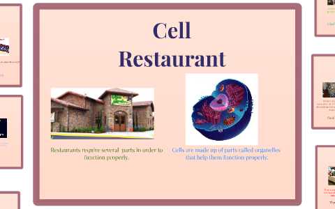 Cell Restaurant ( cell analogy project) by tamarah shamoon on Prezi
