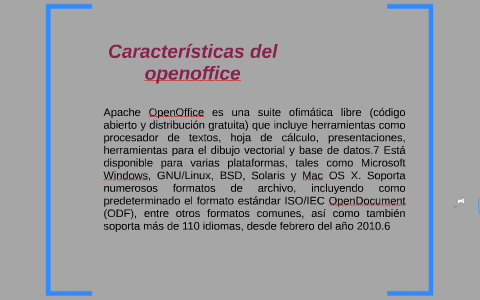 Características del openoffice by valeria velastegui