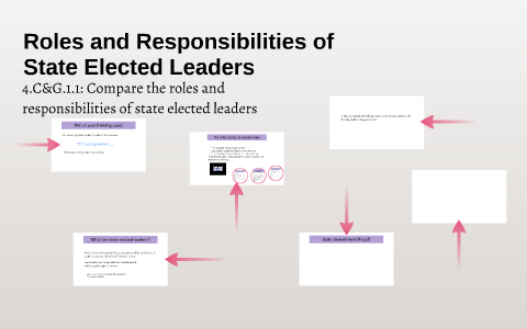 Roles and Responsibilities of State Elected Leaders by Yeani Anthony on ...