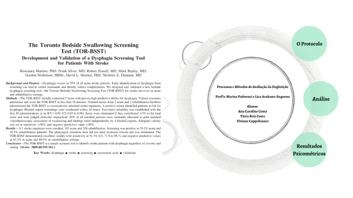 Avaliação Psicométrica TOR-BSST by Ana Costa on Prezi