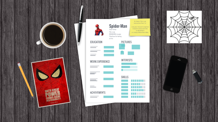 Spider-Man Job Resume by Connor Ryan on Prezi