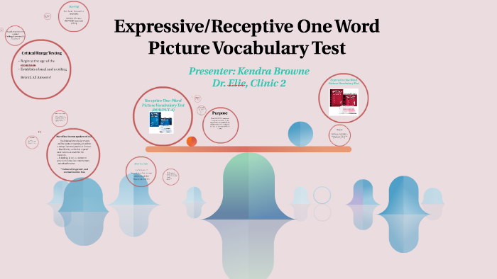 Expressive/Receptive One Word Picture Vocabulary Test by Kendra Browne ...