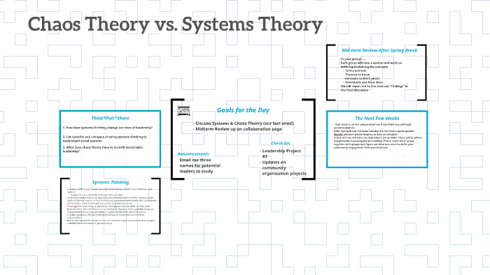 Chaos Theory vs. Systems Theory by Brittany Aronson on Prezi