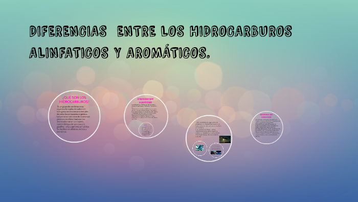 DIFERENCIAS ENTRE LOS HIDROCARBUROS ALINFATICOS Y AROMÁTICO by Sophia ...