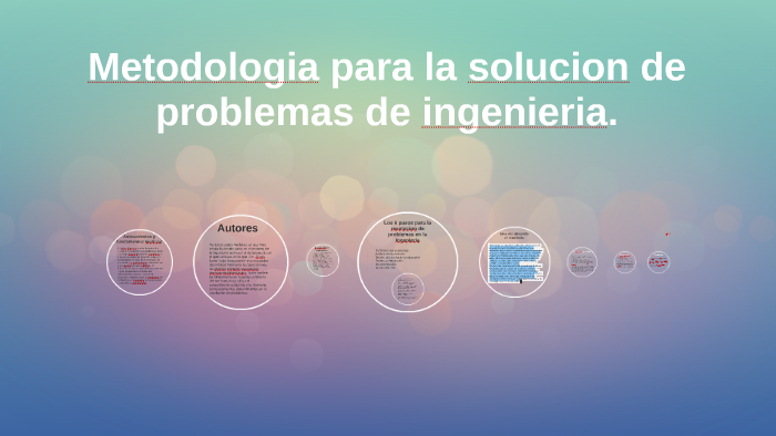 Metodologia para la solucion de problemas de ingenieria by Martin Pier on Prezi