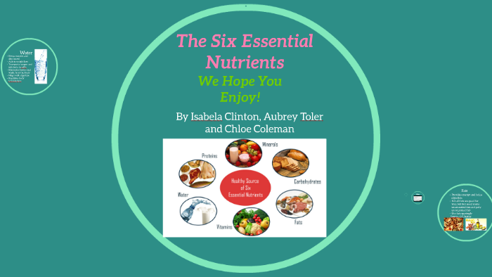 The Six Essential Nutrients by Aubrey Toler on Prezi