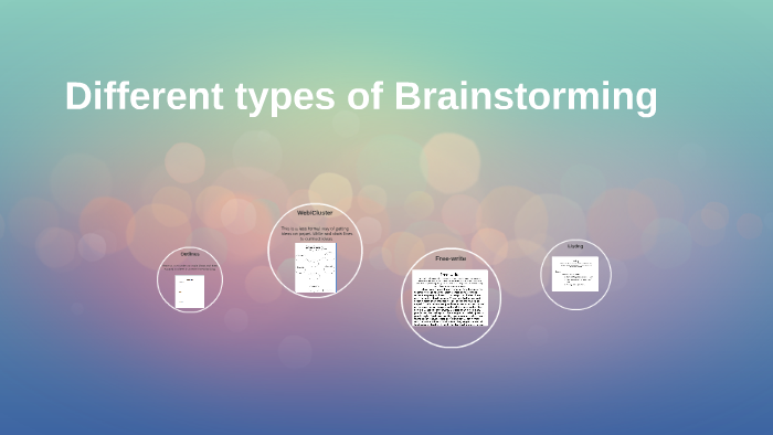 Different types of Prewriting by Jenette Belgrave on Prezi