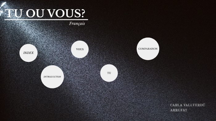 TU OU VOUS FRANÇAIS by CARLA VALLVERDU on Prezi