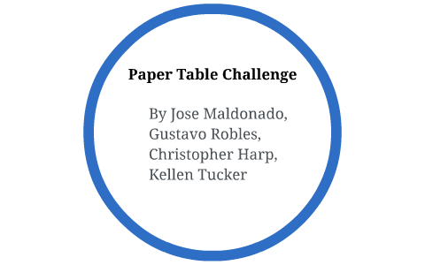 Paper Table Challenge by jose maldonado on Prezi