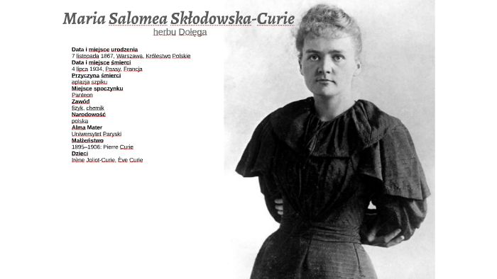 Maria Salomea Skłodowska-Curie by Natalia Zwara on Prezi
