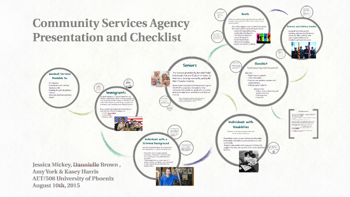 Community Services Agency Presentation and Checklist by Jessica Mickey ...