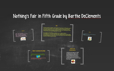 Nothing's Fair in Fifth Grade by Barthe DeClements by Manha Jawahar on ...