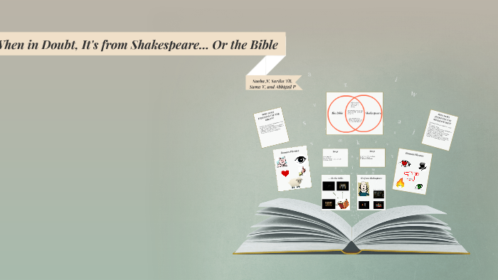 When in Doubt, It's from Shakespeare... Or the Bible by Sneha Nagarajan ...