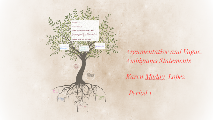Argumentative and Vague, Ambiguous Statements by Karen Maday on Prezi