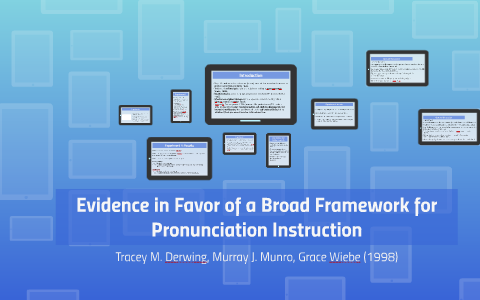 Evidence in Favor of a Broad Framework for Pronunciation Instruction by ...