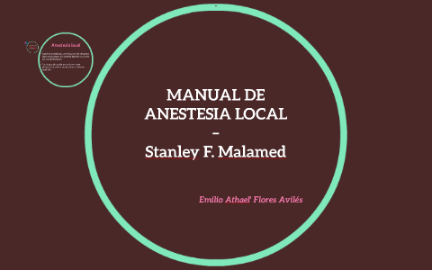MANUAL DE ANESTESIA LOCAL – Stanley F. Malamed by Emilio Athael Flores ...