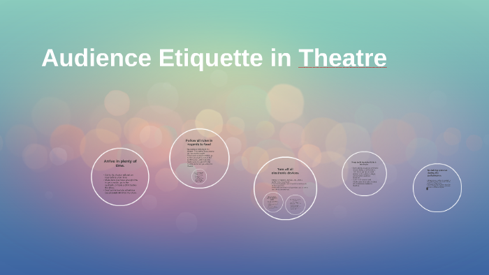Audience Etiquette in Theatre by Jordan Welch on Prezi