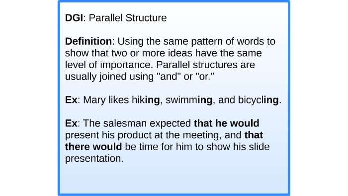 DGI: Parallel Structure by Mark Behrmann on Prezi Next