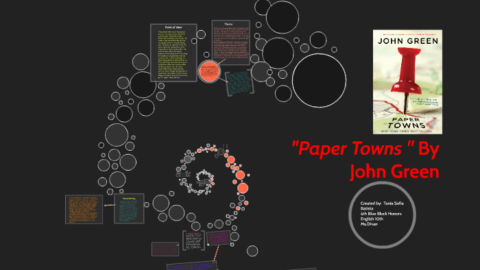"Paper Towns " By John Green by Tania Batista on Prezi