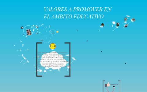 VALORES A PROMOVER EN EL AMBITO EDUCATIVO by israel mani lópez on Prezi