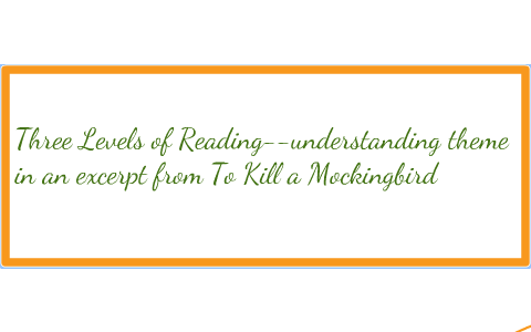 Three Levels of Reading TKAM by Sheila Curlin on Prezi