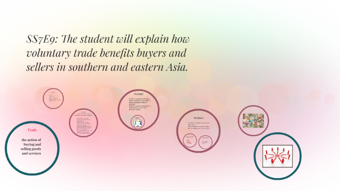 SS7E9: The student will explain how voluntary trade benefits by ...