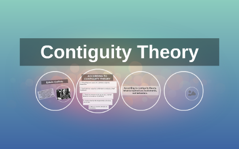 Contiguity Theory by Jonah Salvatierra on Prezi