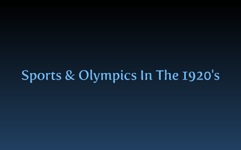 Canadian sports and olympics in the 1920's by Siddiq Husain