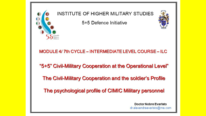 The psychological profile of CIMIC military personnel by Antonio ...
