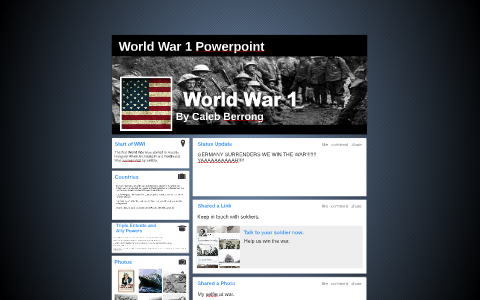 World War 1 Powerpoint by Caleb Berrong on Prezi