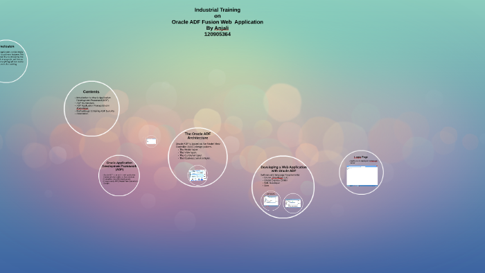 Industrial Training On Oracle Adf Fusion Web Application By Anjali 0987