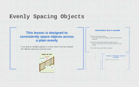 Evenly Spacing Objects by john timmers on Prezi