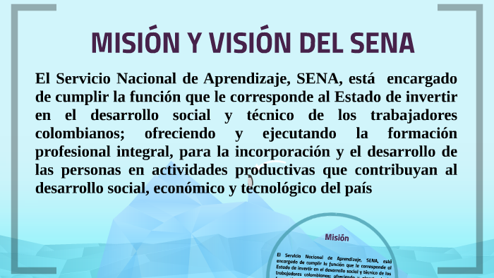 MISIÓN Y VISION DEL SENA by ana cilia mejia on Prezi