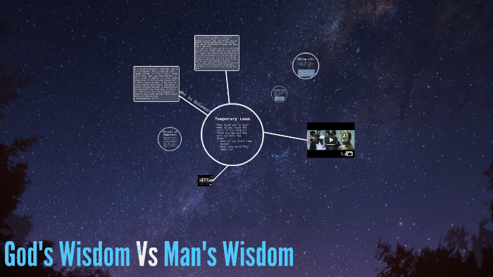 God's Wisdom Vs. Man's Wisdom by Cara Lewis on Prezi