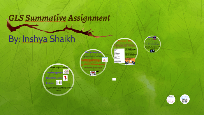 GLS Summative Assignment by Inshya Shaikh on Prezi