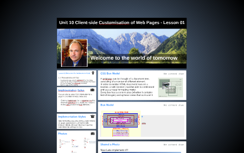 Unit 10 Client-side Customisation of Web Pages - Lesson 01 by James ...