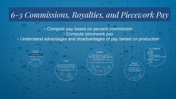6-3 Commissions, Royalties, and Piecework Pay by Nicole Simek on Prezi