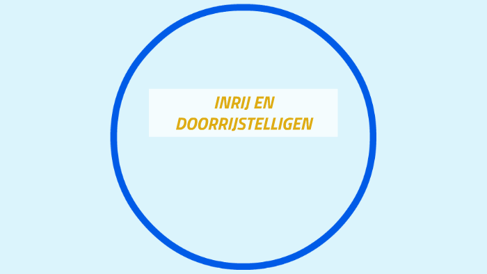 INRIJ EN DOORRIJSTELLIGEN by ilham maguo on Prezi