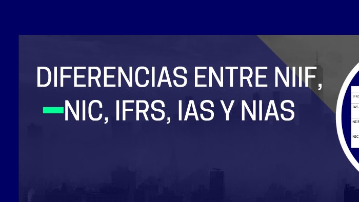 DIFERENCIAS ENTRE NIIF, NIC, IFRS IAS Y NIAS by Oscar Arevalo Vides on ...