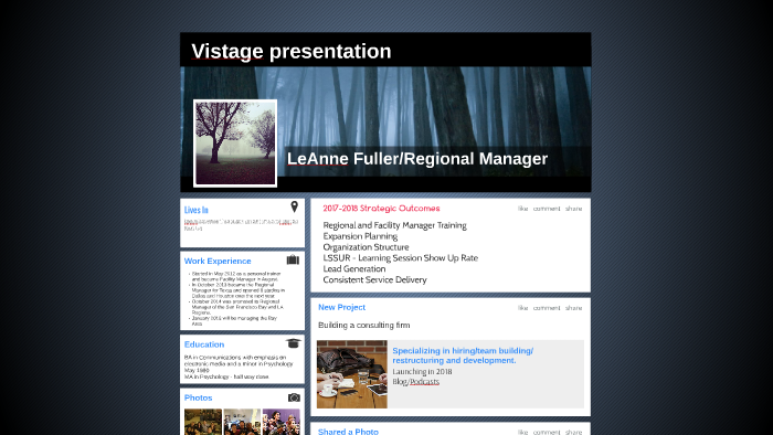 Vistage presentation by Leanne fuller on Prezi