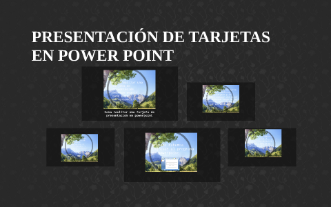 Como realizar una tarjeta de presentacion en powerpoint by luisa ...
