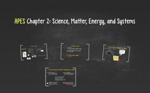APES Chapter 2: Science, Matter, Energy, and Systems by Valerie Head on ...
