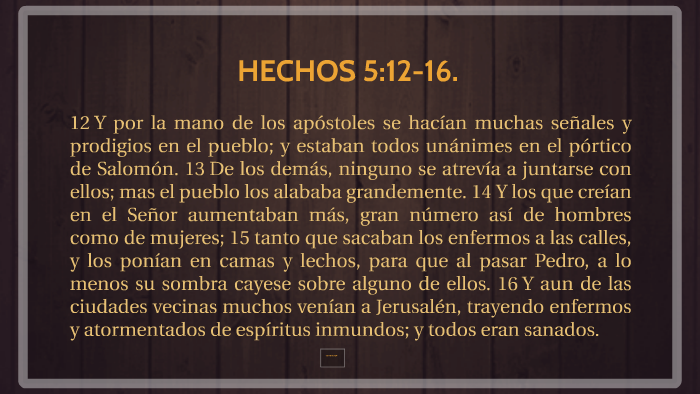 LOS MILAGROS DE LOS APÓSTOLES (Hechos 5: 12-16) – IGLESIA DE CRISTO