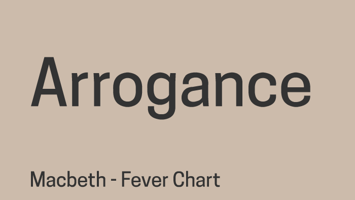 Macbeth - Fever Chart - Arrogance by Mackenzie Coakley on Prezi