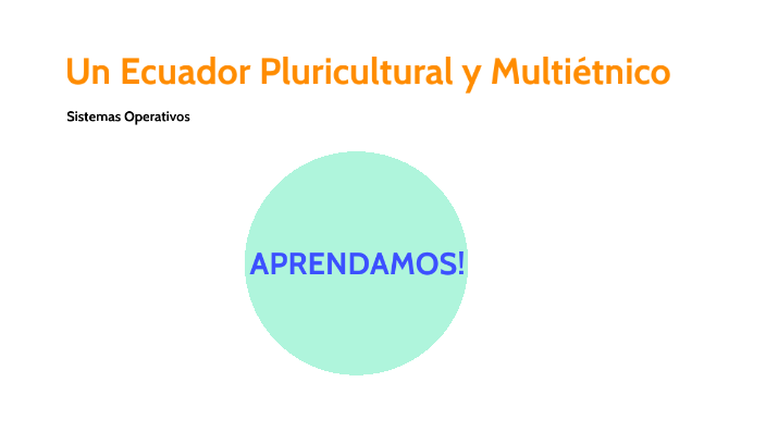 Un Ecuador Pluricultural y Multiétnico by Larry on Prezi